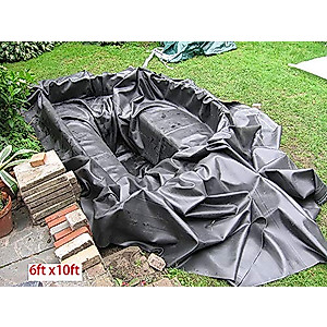 dashengdianzi Pond Liner, 6' x 10' Preformed Pond Liner Pond Skins for Fish Ponds, Waterfall, Streams Fountains and Water Gardens