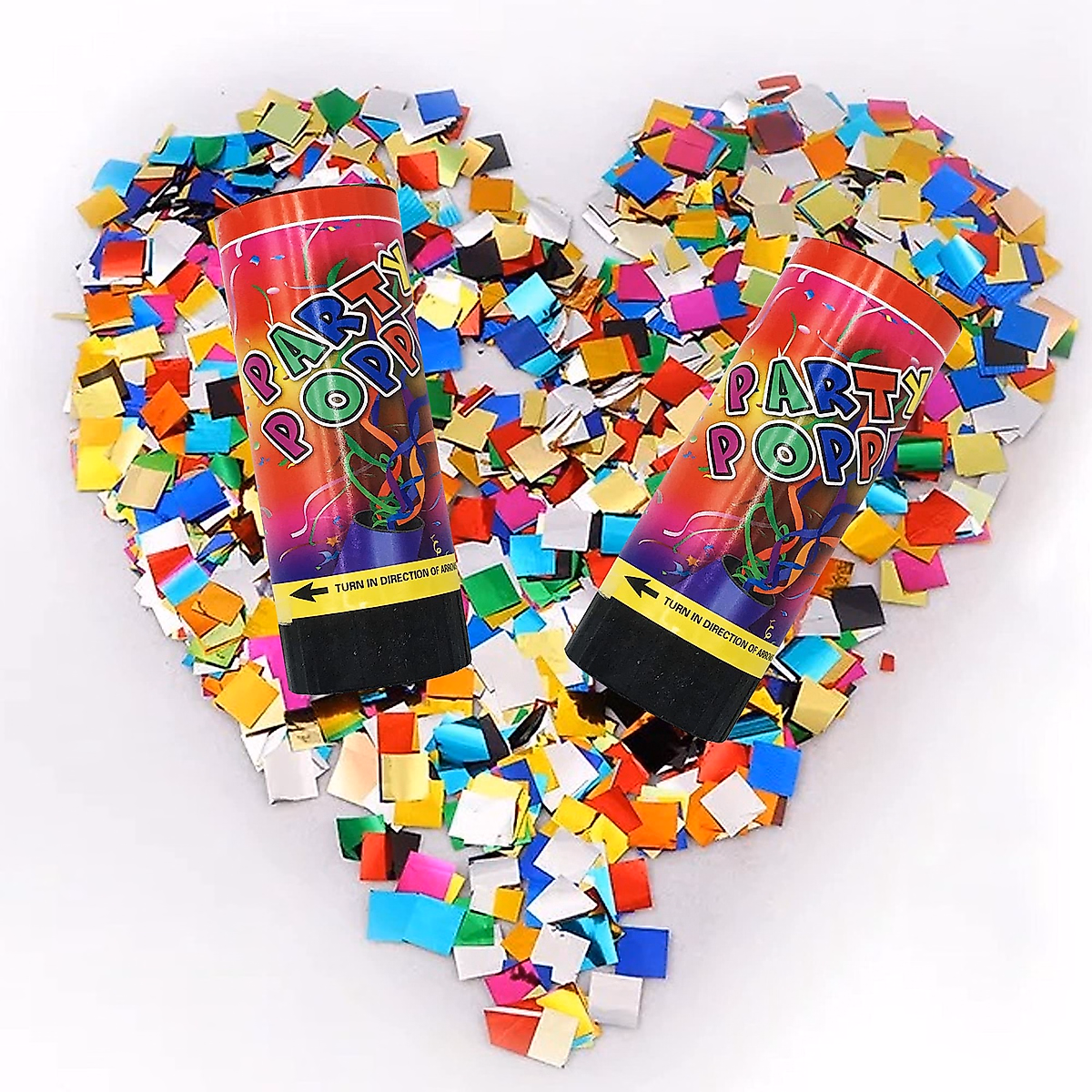 Confetti Poppers Cannons for Wedding Birthday Graduation Baby Shower Kids Fun Party Supplies Decorations and Favors (Colorful)