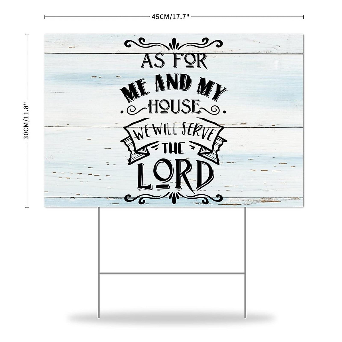 Yard Or Lawn Signs As for Me and My House We Will Serve The Lord Corrugated Plastic Sign Funny Housewarming Gift Life Quotes for Garage Sales Rent Open House Construction 12"x18"