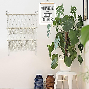 Sinolmaibe Stuffed Animal Hammock, Double Layer Woven Toy Net With Tassels, Net Bag Storage Rack Bookshelf Hammocks Home Decor Book Shelves, Stuffed Animal Toy Storage Holder