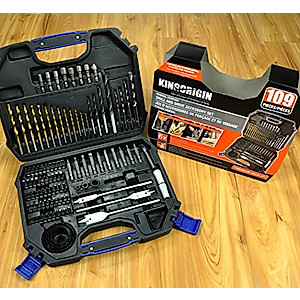 109 Piece Drill and Drive Accessory Set,Drill bits,Drill bit Set,Drill Set,Drilling Driving kit
