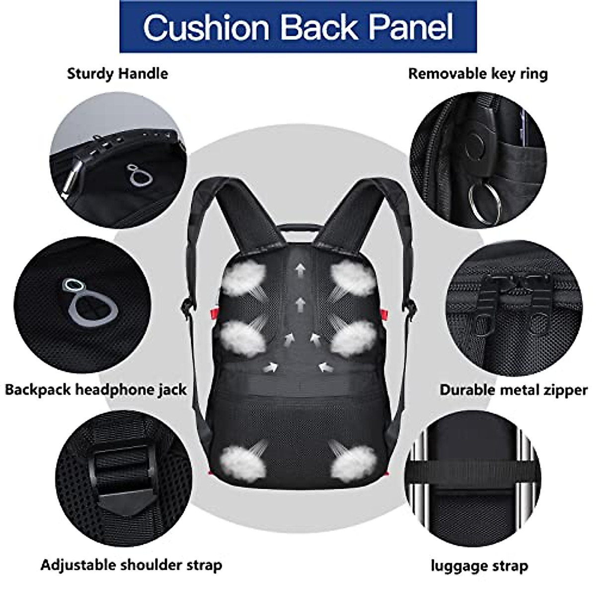 Laptop Backpack for Men, Extra Large Backpack, Travel Backpack Airline Approved Carry On Backpack 50L, Water Resistant Business College School Bookbag Work Bag Fits 17 Inch Laptops Gifts for Men Women