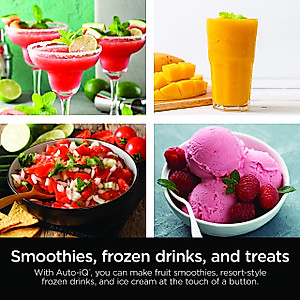 Ninja BN701 Professional Plus Bender, 1400 Peak Watts, 3 Functions for Smoothies, Frozen Drinks & Ice Cream with Auto IQ, 72-oz.* Total Crushing Pitcher & Lid, Dark Grey