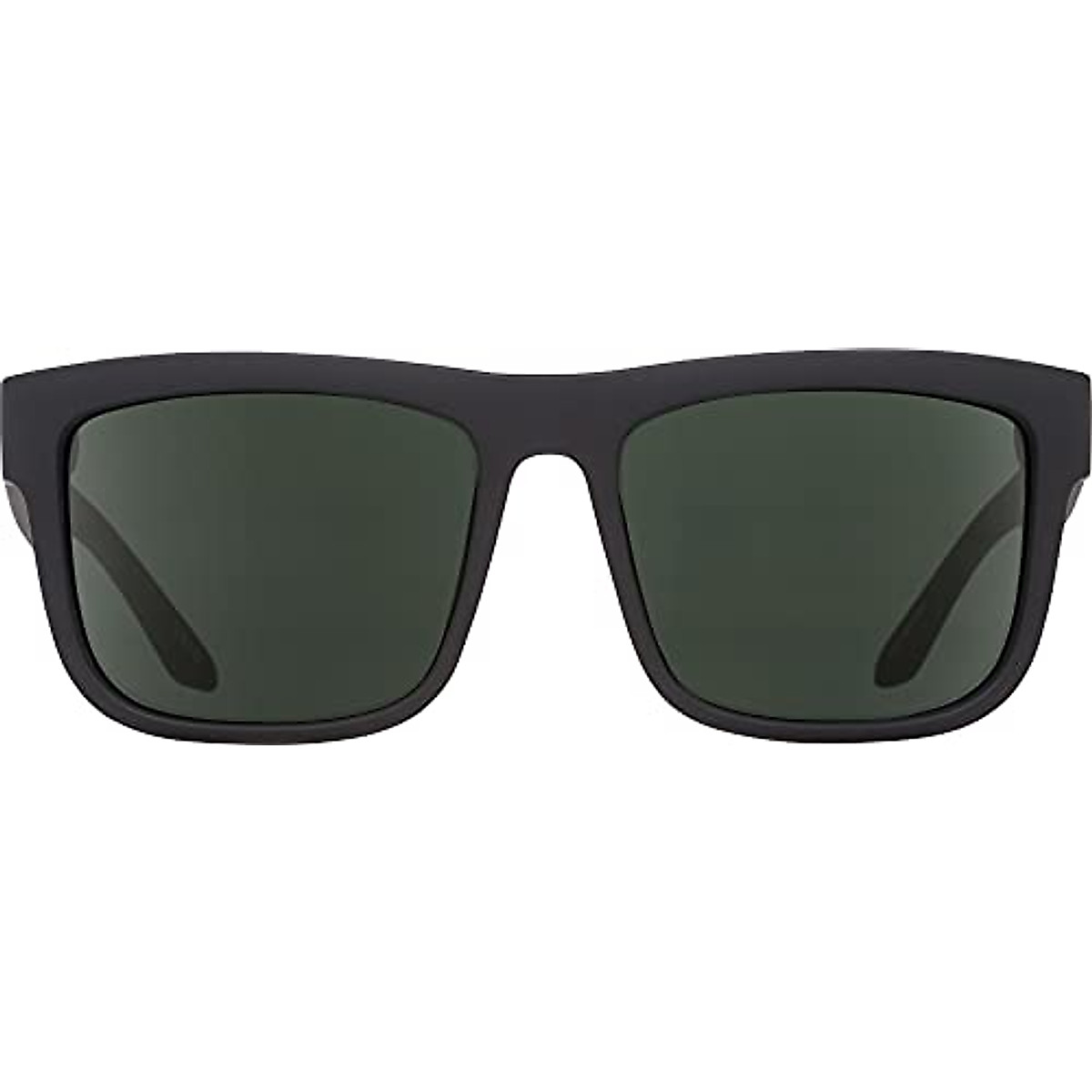 Spy Optic Discord Square Sunglasses, Soft Matte Black/Happy Gray Green Polarized, 57 mm