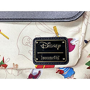 Loungefly Captain Hook Skull Peter Pan Pirate AOP Rucksack Bag