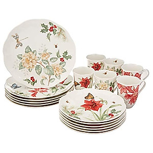 Lenox Butterfly Meadow Porcelain 18-Piece Holiday Dinnerware Set