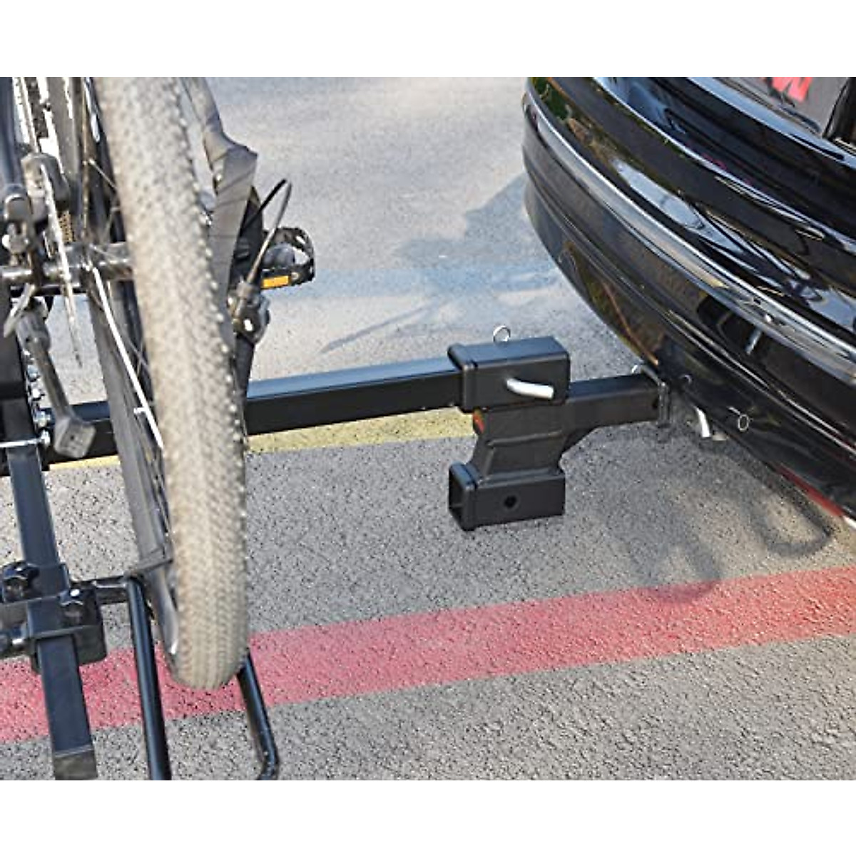 TOPTOW Trailer Dual Hitch Extender Adapter with 2 & 4-inch Riser/Drop, 2" Receiver, 2-inch Solid Shank, 10000lbs Capacity…