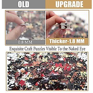 1000 Pieces 1.8MM Thickened Puzzle for Adults Educational Fun Game Intellectual Jigsaw Puzzle for Kids Decompressing Interesting Puzzle Home Decor Gifts(Colorful Garden)