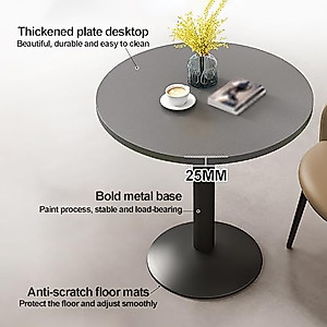 Office Reception Room Club Table,1 Table 3 Chairs,Small Conference Room Tables,Coffee Table And Chair Set,Round Table Simple Kitchen Dining Table,Meetings Negotiation Table,Save Space ( Color : Light