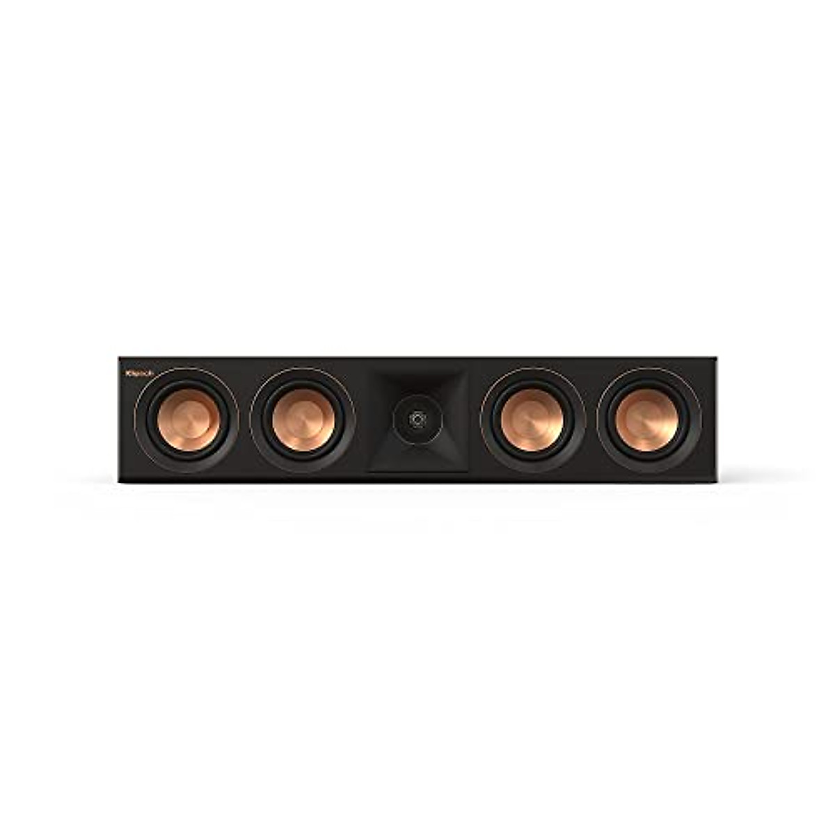 Klipsch Reference Premiere RP-404C II Center Channel Speaker with Shallow-Depth Sealed Design and 4” Cerametallic Woofer for Crystal-Clear Home Theater Dialogue in Ebony