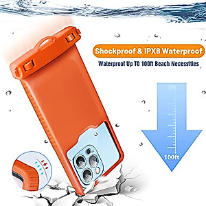 Niveaya Universal Waterproof Phone Case - 2 Pack, IPX8 Shockproof Waterproof Phone Pouch Dry Bag for iPhone 14 13 12 11 Pro Max SE 2020 XS Max XR X 8 7 6s Plus S10 S9 S20 S21 Note 20/10.