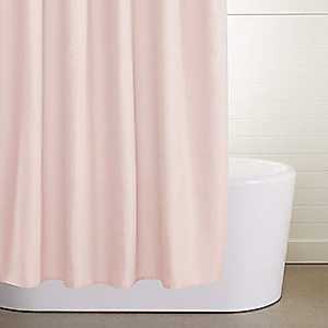 Amazon Basics Linen Style Bathroom Shower Curtain, Carnation Blush, 72" x 72", 11.42" L x 9.45" W