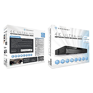 Amcrest NV4108 1080p (8CH 1080p/3MP/4MP/5MP) Network Video Recorder - Supports up to 8 x 1080p (2.1MP) WiFi IP Cameras @ 30fps Realtime, Supports up to 4TB HDD (Not Included) (No Built-in WiFi)