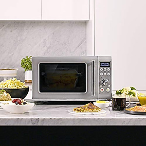 Breville Compact Wave Soft-Close Microwave Oven, Silver, BMO650SIL