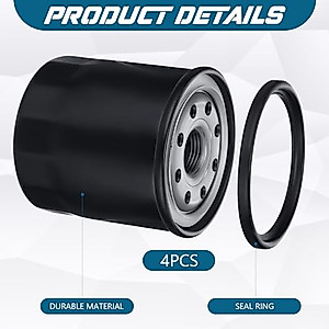 Gisafai 4 Pcs 52114 Oil Filters Oil Transmission Filter Compatible with Hydro-gear 52114/Ariens 21545100, Bad Boy 063-1050-00, Gravely 21545100/Hustler 600976, Toro 109-3321, Ferris 5101026X1