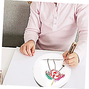 Ciieeo 5pcs Foam Disc Polystyrene Cake Dummies Foam Cake Model Foams Cake Tray Arts and Crafts for Kids Cake Making Training Supplies Foam Decorative Items Manual White Child