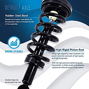 Detroit Axle - 2 Rear Struts for 2007-2017 Ford Expedition Lincoln Navigator [w/o Electronic Suspension] Complete Struts w/Coil Spring Replacement Ready Strut Shock Assembly