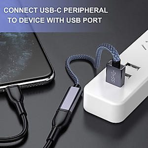 Basesailor USB C Female to A Male Adapter, Compatible with iPhone 11, Mini Pro, iPad Air, Samsung Galaxy Note 10, Able to Charge or Transfer Data