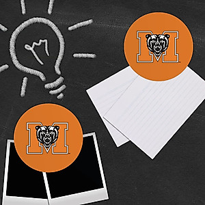 Mercer University Primary Logo Refrigerator Fridge Locker Vinyl Circle Magnet Set