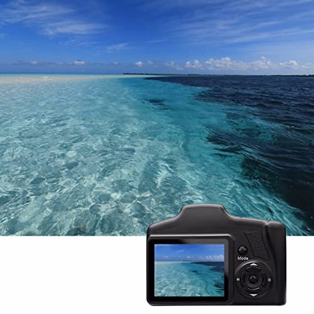 Digital Camera for Kids, 16MP Video Camera with 2.4 Inch LCD Screen 16X Digital Zoom, Small Camera Electronic Anti-shake, Time-lapse Automatic Shooting, Wide-Angle Lens, Gift for Boys Girls (Black)