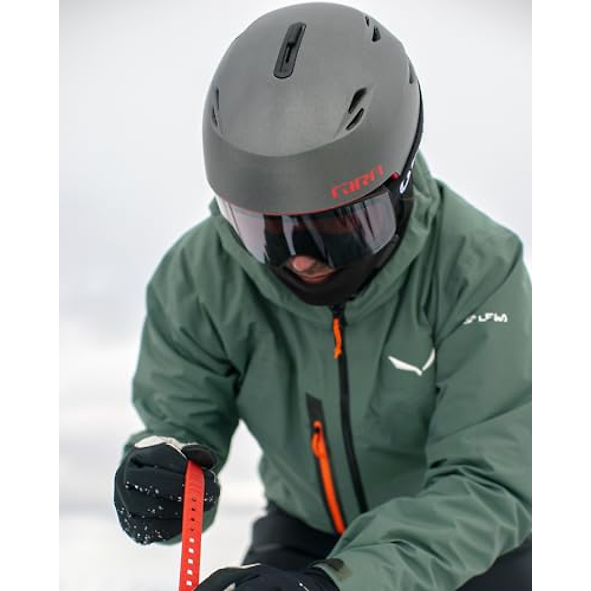 Giro Grid Spherical Ski Helmet - Snowboard Helmet for Men & Women - Metallic Coal/Tan - M (55.5-59cm)