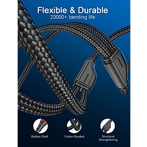 SOUNDFAM RCA to XLR Female Cable 10 Feet, 2 RCA Male to 2 XLR Female Phono Cable Adapter, Balanced 3pin XLR to Unbalanced RCA Speaker Cable for Amplifier Mixer Microphone - Wine Red…