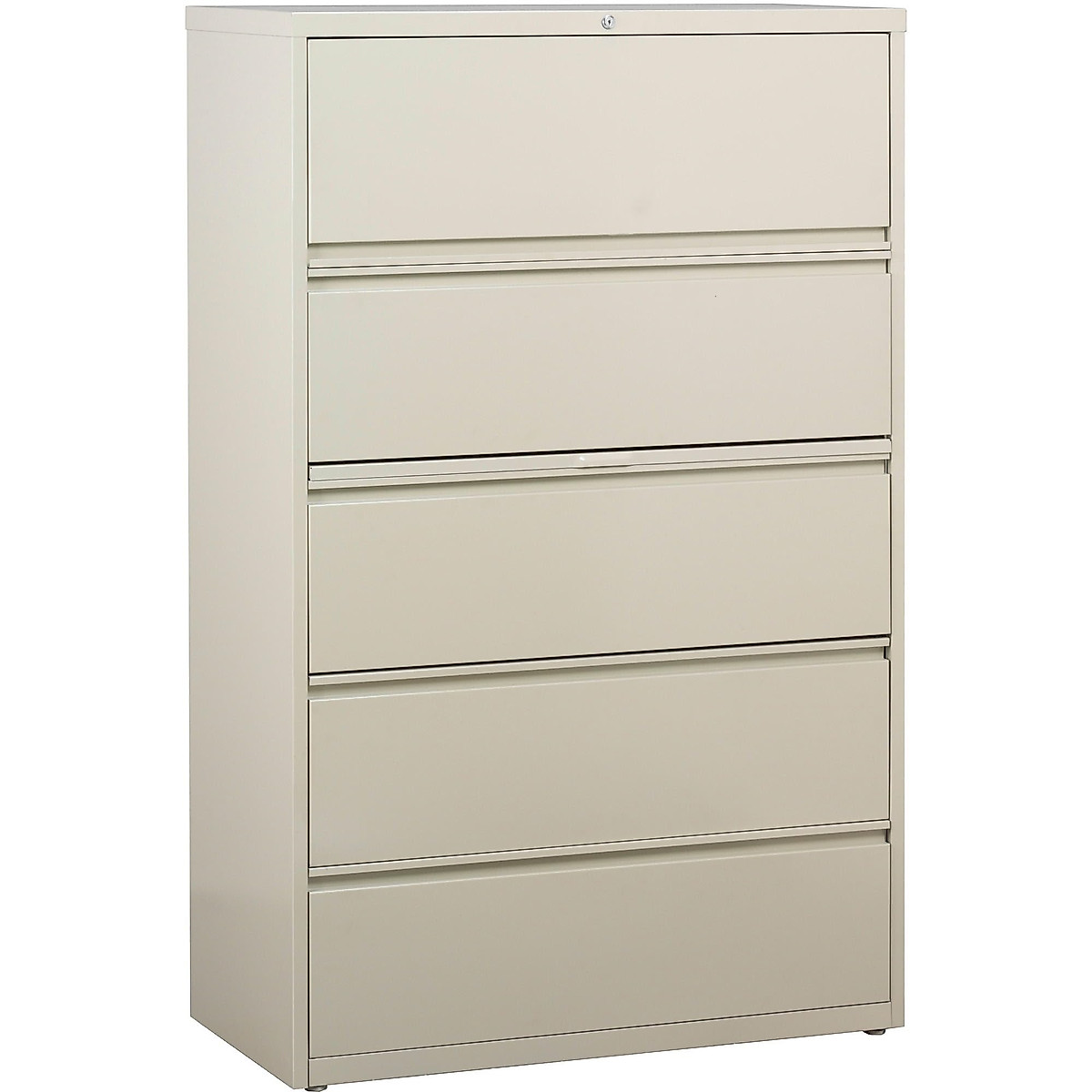 Lorell 5-Drawer Lateral File, 36 by 18-5/8 by 67-11/16-Inch, Putty
