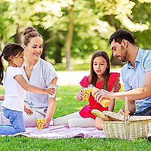 meekoo 100 Pcs 12 oz Groovy Party Disposable Plastic Cups Hippie Boho Groovy Daisy Flower Cups for Retro Birthday Wedding Thanksgiving Day Christmas Party Supplies