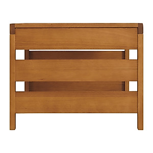 Alaterre Furniture Barton Outdoor Coffee Table - Weather-Resistant Eucalyptus Wood Slotted Table for Patio, Porch, Deck, or Poolside (Brown)