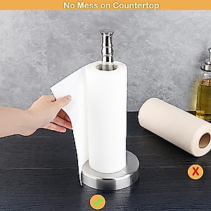 Aeibun Standing Napkin Holder Countertop - Napkin Roll Rack for Bathroom, Kitchen Counter,Apartment,Farmhouse(Silver)