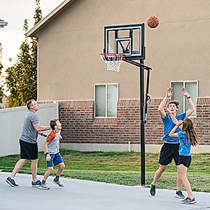 Lifetime 1084 Height Adjustable In Ground Basketball System, 50 Inch Shatterproof Backboard