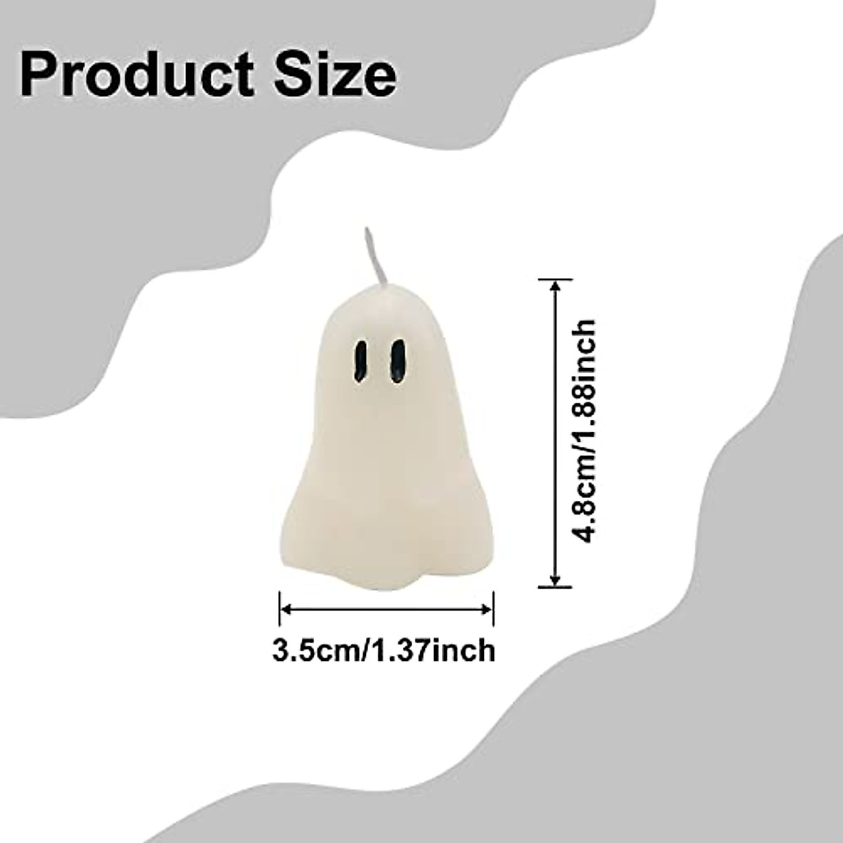 4 PCS Halloween Ghost Candles, Novelty Votive Ghost Candle, Cute Votive Candles for Fall Decor Thanksgiving, Spooky Candles Goth Gifts for Ghost Decor Party Bedroom Room Table Decorations