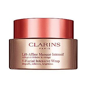 Clarins V-Facial Intensive Wrap Face Mask | Award-Winning Facial Contouring Mask | Visibly Reduces Puffiness and Swelling Caused by Stress, Heat and Hormonal Changes | Promotes Even Skin Tone | 2.5 Oz