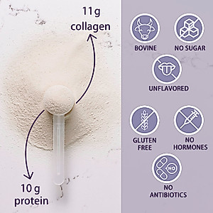 Collagen Peptides Powder for Women Hydrolyzed Collagen Protein Powder Types I and III Non-GMO Grass-Fed Gluten-Free Kosher and Pareve Unflavored Easy to Mix Drink Healthy Hair Skin Joints Nails 1Lb