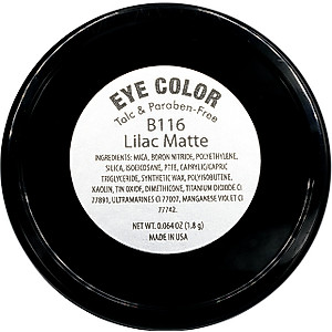 Pure Ziva Lilac Matte Soft Light Pink Pastel Purple Lavender Pressed Powder Single Vegan Eyeshadow; Talc, Paraben & Cruelty Free