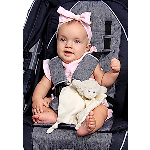 Bearington Baby Wee Lamby, Small Lamb Stuffed Animal Lovey Security Blanket, 8" x 7"