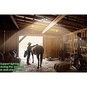 HULPPRE 2pack Solar Shed Light Motion Sensor 5 Modes-Daytime Avaialble 180Leds 360° Bright Solar Light Indoor&Outdoor with Remote,IP65 Barn/Chicken Coop/Ceiling/Pendant Light for Gazebo,Patio,Yard