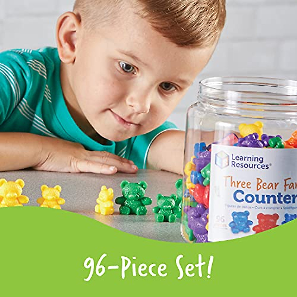 Learning Resources Three Bear Family Counters - 96 Pieces. Ages 3+ Preschool Learning Toys, Counting Toys for Toddler, Social Emotional Learning Toys, Therapy Tool,Back to School Gifts