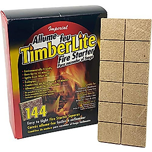 Imperial KK0313 Timberlite Fire Starter, 144 Squares, Brown, 144 Pack