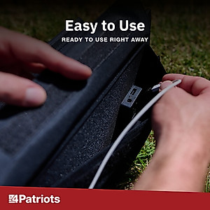 4Patriots: 40-Watt Solar Panel - Compact Portable Power, 4 Foldable Panels, USB Port for Phone & Devices, ECO Solar Energy, Handle for Easy Transport, Solar Charger for Camping, Hiking Or RV Trips