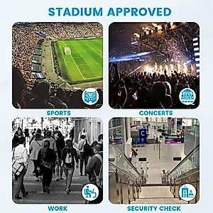 Vorspack Clear Bag Stadium Approved - Cute Clear Purse PVC Clear Stadium Bag with 2 Detachable Straps Clear Crossbody Bag for Women for Concerts Sports Events Festivals - Black