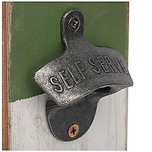 John Deere Wall Bottle Opener - Vintage John Deere Bottle Opener Made with Wood and Cast Metal - Nothing Runs Like a Deere