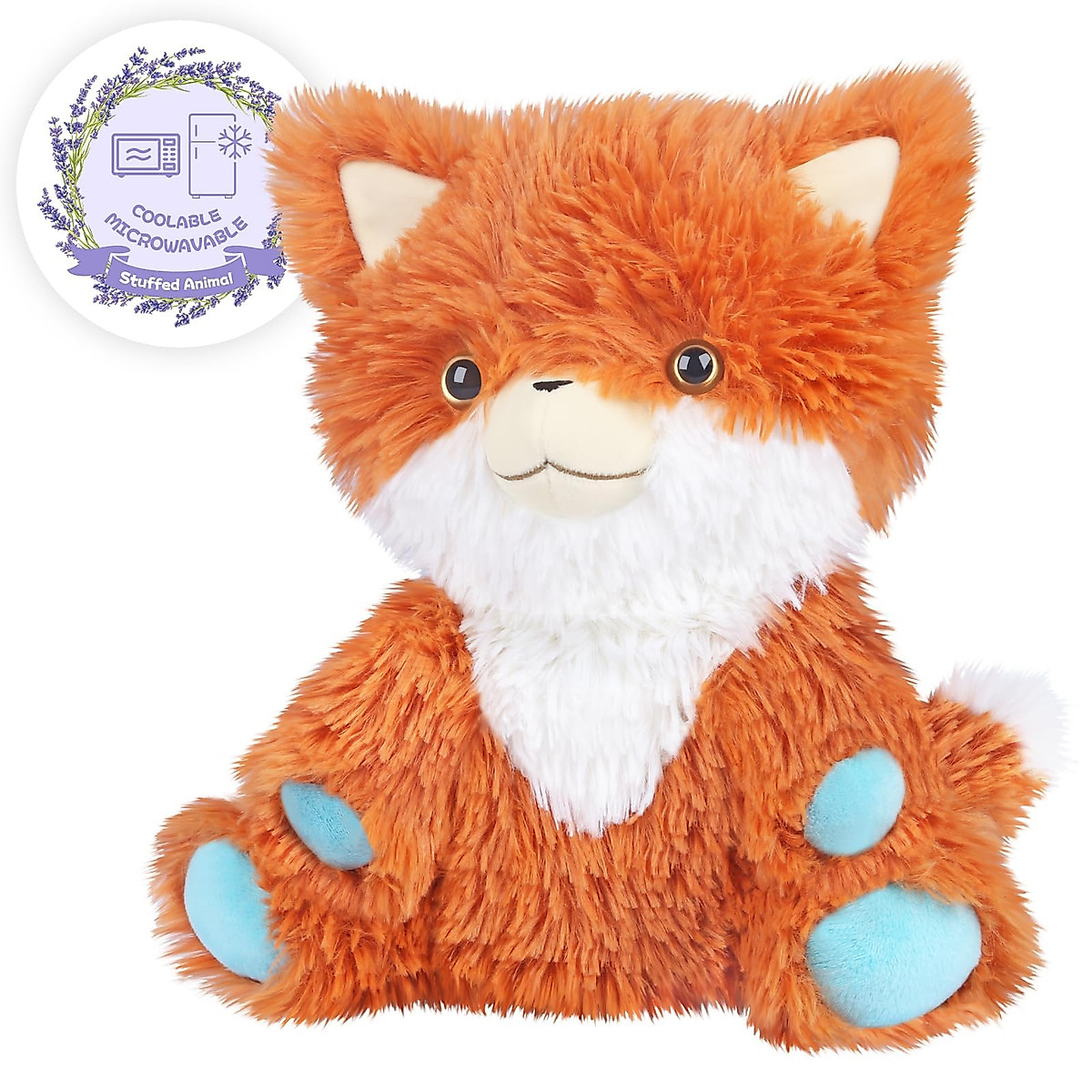 SuzziPals Microwavable Stuffed Animals Fox Plushies, Stuffed Fox Heating Pads, Anxiety & Stress Relief, Warming Cuddly Companion Fox Stuffed Animal, Fox Toys Gifts for Kids Adults