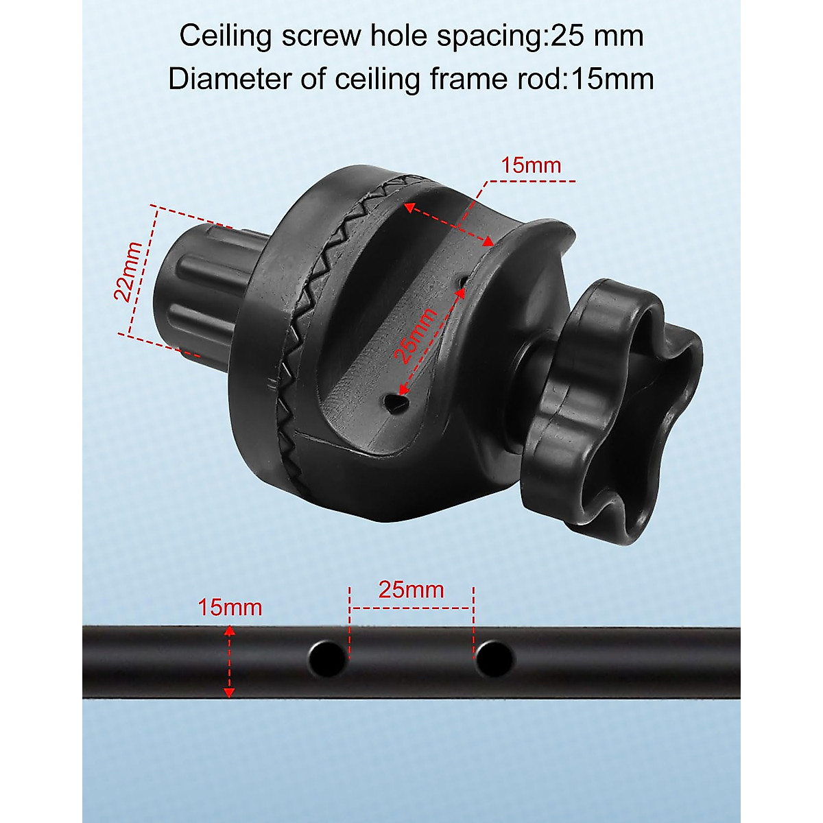 Outdoor Porch Patio Swings Plastic Fittings to Attach Canopy Frame to Swing Frame, 2 Pack