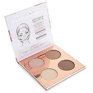 ELLEN TRACY Contour Palette, Full Coverage, Highlight, Illuminate, Light Contour and Dark Contour, Contour Makeup Palette for Women and Girls