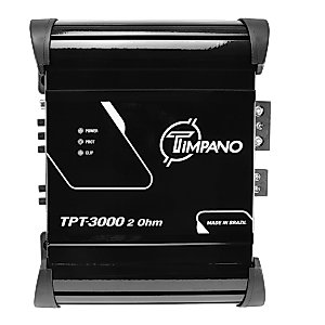 Timpano TPT-3000 2 Ohm Compact Amplifier 3000 Watts, 1 Channel, Full Range Amp Class D for The Installation of Car Speakers, Loudspeakers, Drivers and Tweeters on Car Audio Systems