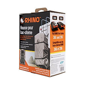 Camco Rhino RV Tote Tank Cover - Fits Tote Tanks Up to 45" (L) x 25" (W) x 14" (H) - Compatible w/28 & 36-Gallon Rhino Tote Tanks (39004 & 39006) - Gray, Nylon (39019)