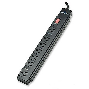 Manhattan, Power Strip with 5 Horizontal Outlets + 2 Adapter Outlets