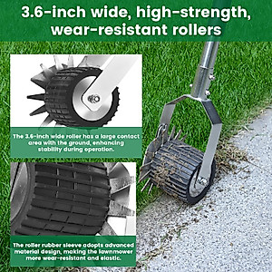 KYEEN-TOOLS Wheel Rotary Manual Edger Lawn Tool, Hand Edger Lawn Tool Made of Stainless Steel, Adjustable Length, Ideal for Precise Grass Trimming Along Sidewalks, Garden, Driveways, and Flower Bed