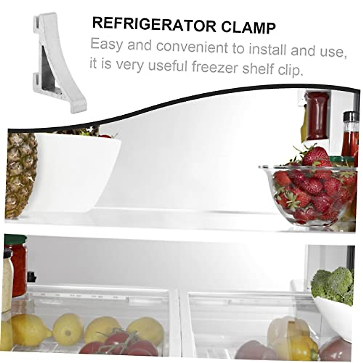 Angoily 10pcs Support Buttons Stainless Steel Cooler Mini Refridgerator Stainless Steel Mini Fridge Refrigerator Clip Holder Refrigerator Clamp Refrigerator Support Clips Freezer Silver